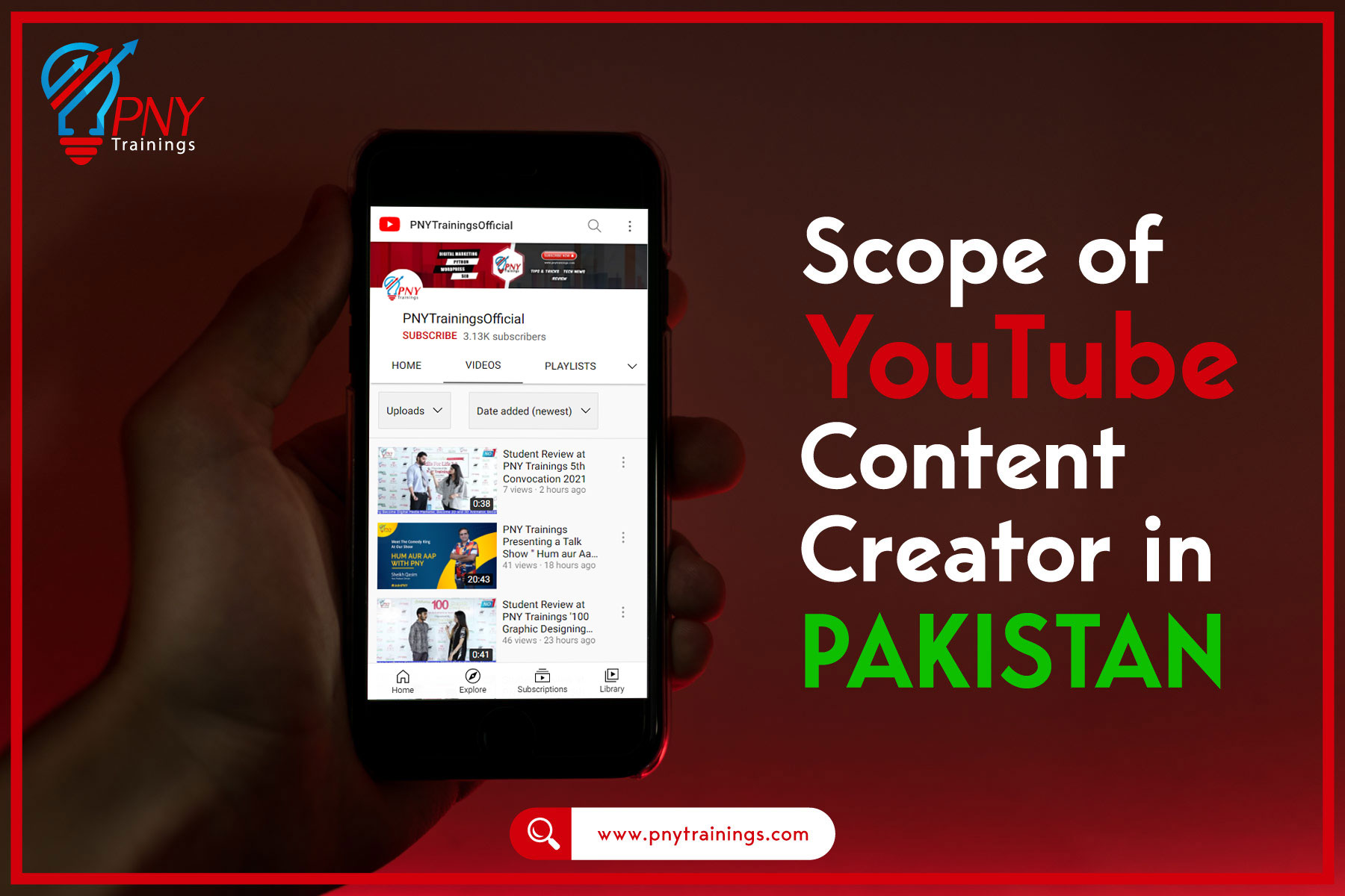 Scope of YouTube content creator in Pakistan - PNY Trainings